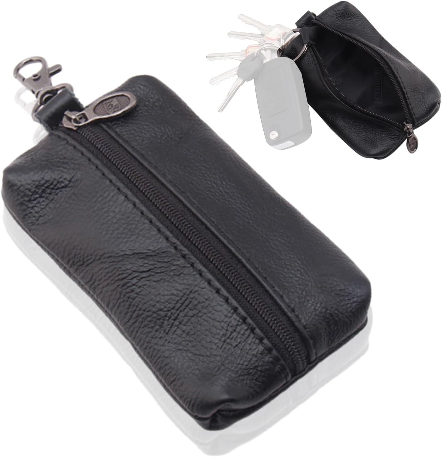 Zulbceo Unisex Genuine Leather Key Case Wallet Pouch Bag Keychai ...