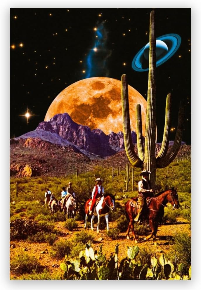 Amazon.com: LuminDaze Space Cowboys Poster Retro Space Wall Art Outer ...