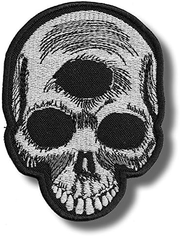 Skull - embroidered patch 7 x 9 cm : Amazon.ca: Home