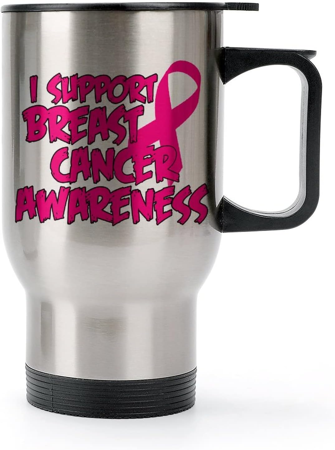 Amazon.com: Breast Cancer Awareness Travel Mugs Coffee Tumbler ...
