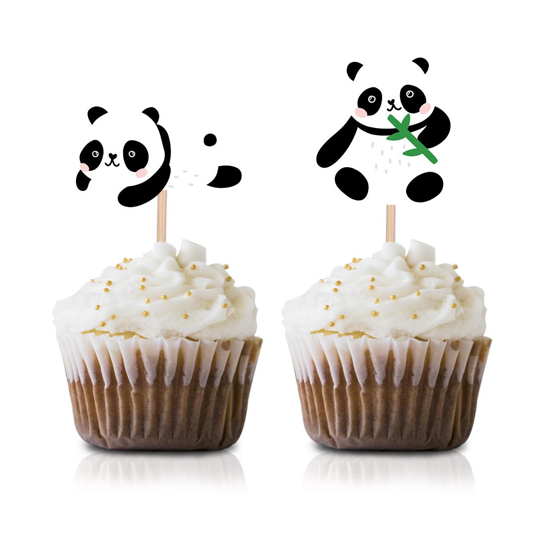 Amazon.com: Panda Cupcake Topper Picks, 24-Pack Panda Baby Shower Kids ...