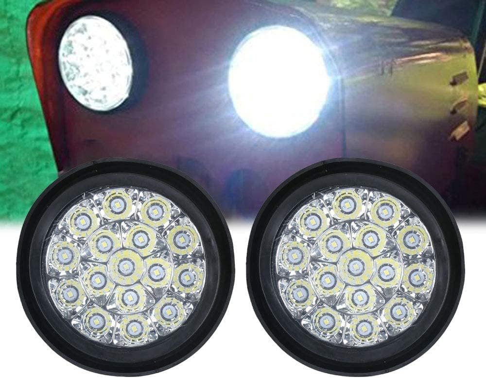 Amazon.com: PVerandio Pack of 4 4 Inch LED Round Trailer Lights 24 LEDS ...