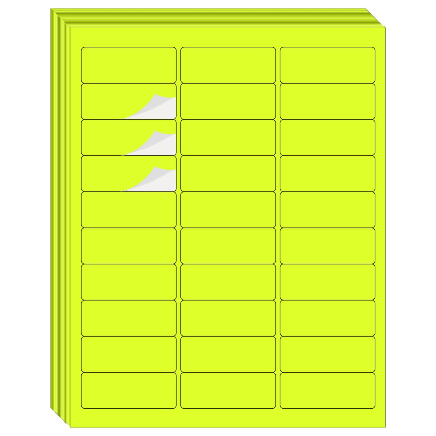 Amazon.com : STARLIBOO 1" x 2-5/8" Address Labels- 900 Neon Color ...