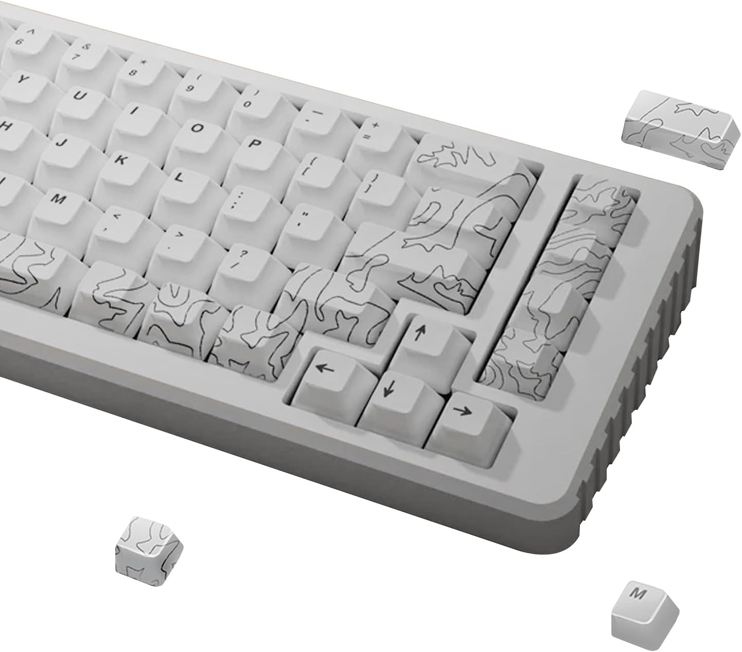 Deskr Topo Canyon Dye Sub PBT Keycaps | 164 Keycap Set for Mechanical ...
