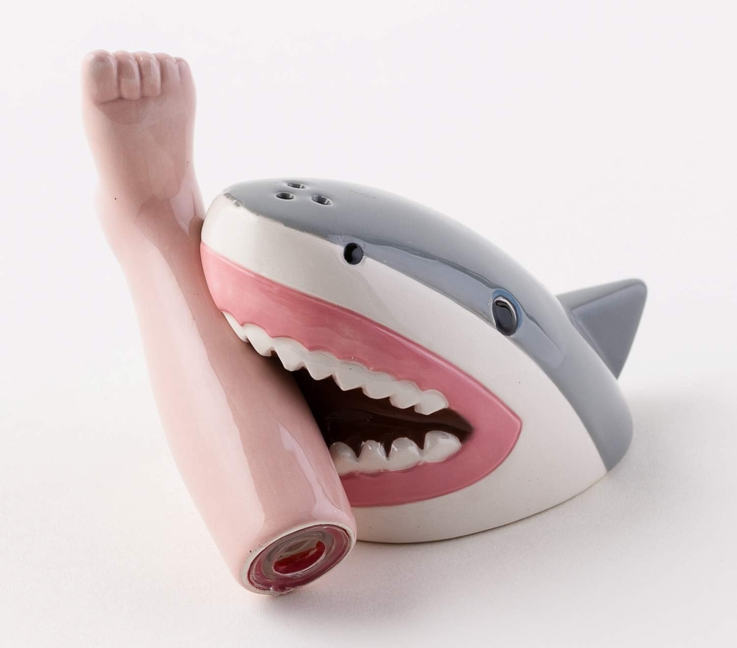 Amazon.com: One Hundred 80 Degrees Ceramic Shark and Foot Salt and ...
