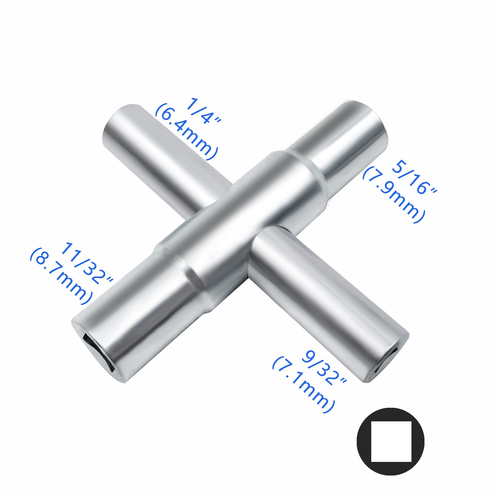 Snapklik.com : QYQRQF 4-Way Sillcock Water Shut Off Key