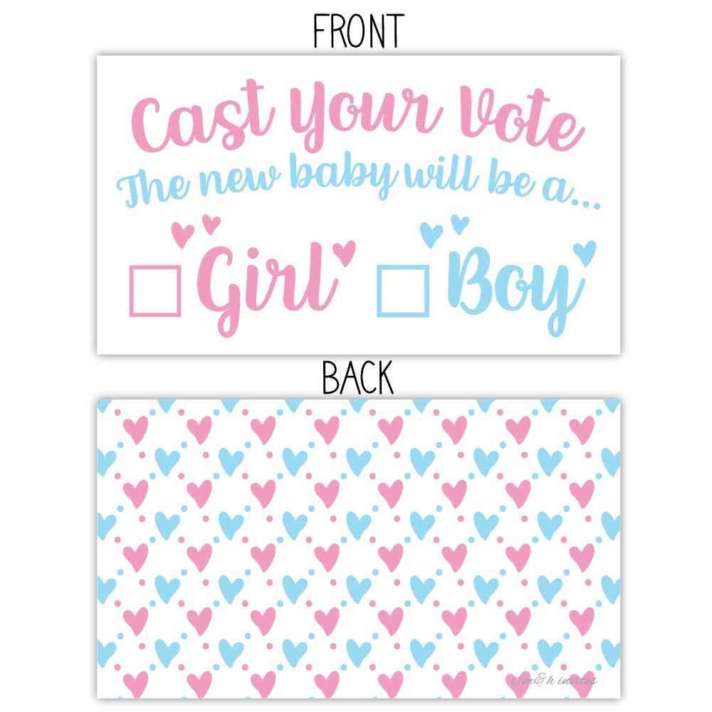 Baby Gender Reveal Voting System Boy Or Girl Voting Etsy UK