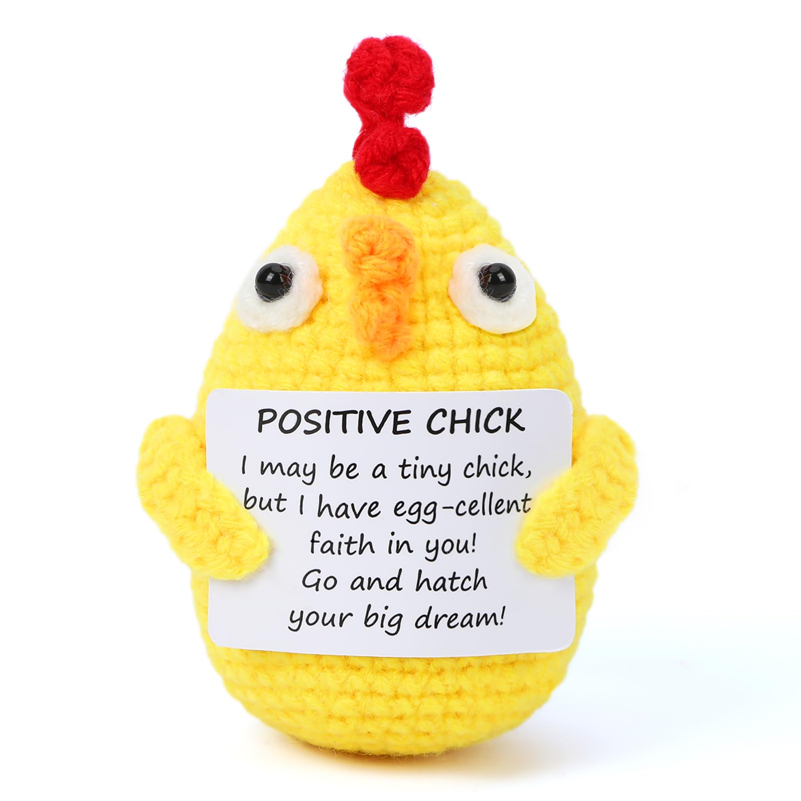 Amazon.com: JULEASEL Mini Funny Positive Chick Emotional Crochet ...