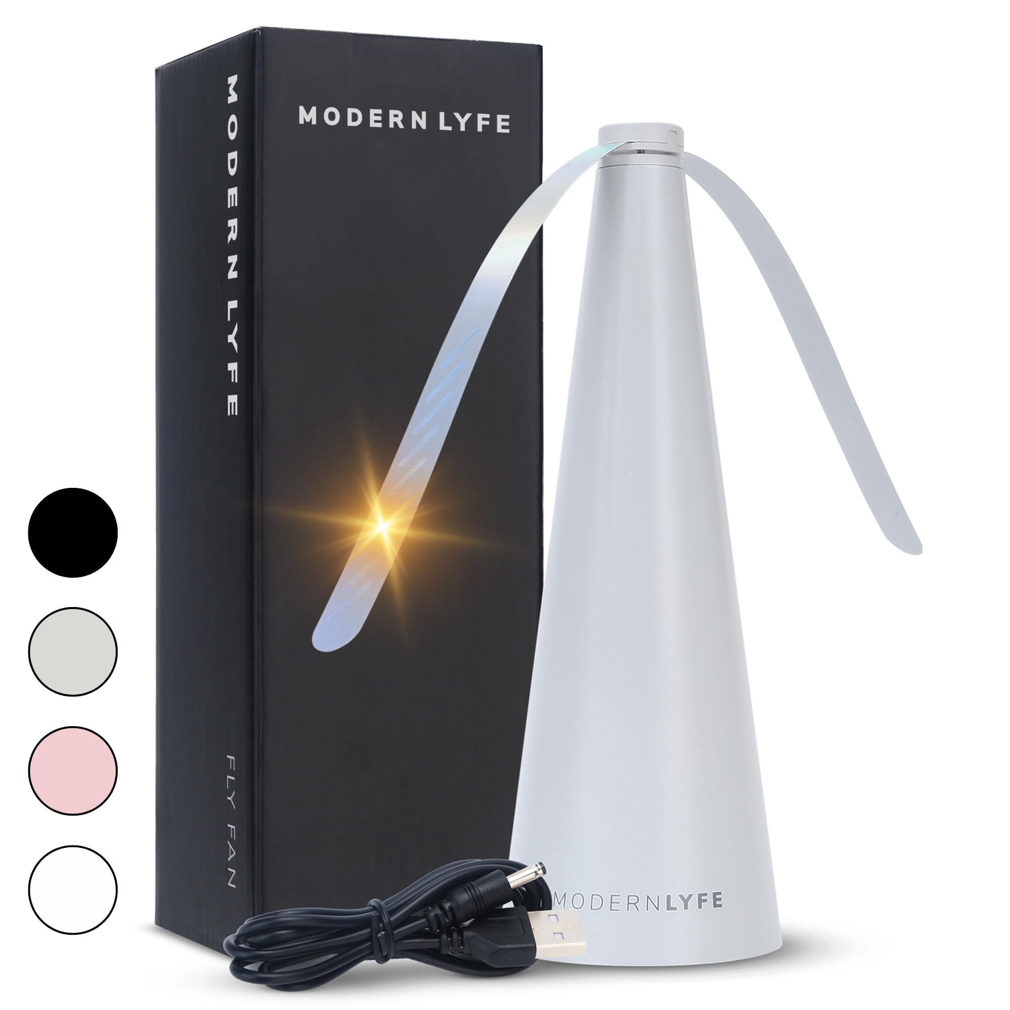 Amazon.com: Modern Lyfe Fly Fan for Tables - USB or AA Battery Powered ...