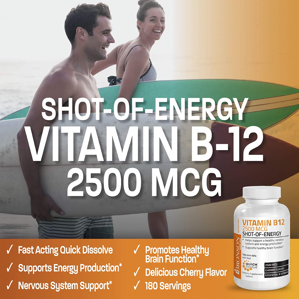 Snapklik.com : Vitamin B12 2500mcg Shot Of Energy Fast Dissolve ...