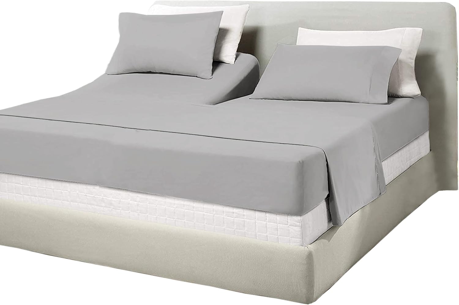 Amazon.com: RV LINEN Adjustable Bed Top Split Flex Queen Size Sheet Set ...