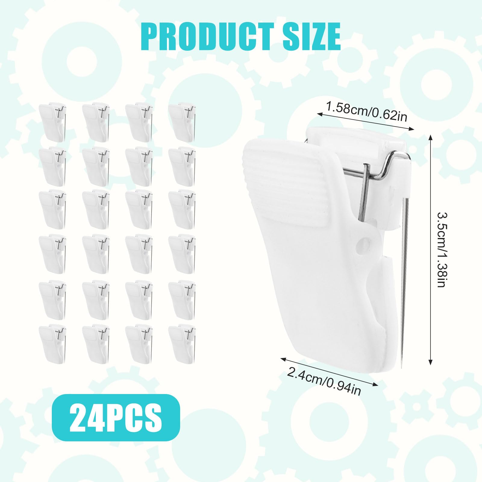 PEUTIER 24pcs Cubicle Clips, Fabric Panel Wall Clips Stainless Steel ...