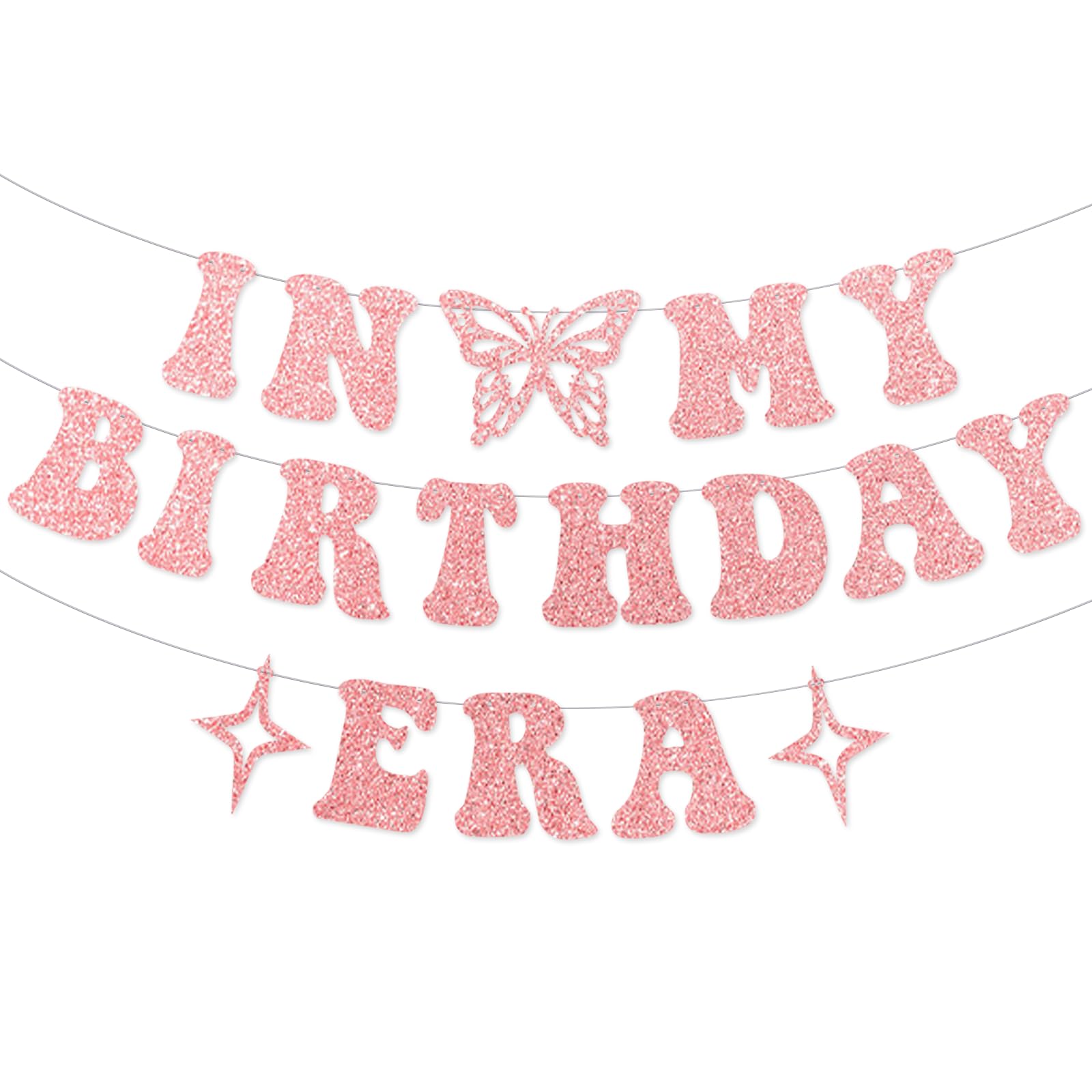 Amazon.com: In My Birthday Era Banner, DIY Glitter In My Birthday Era ...