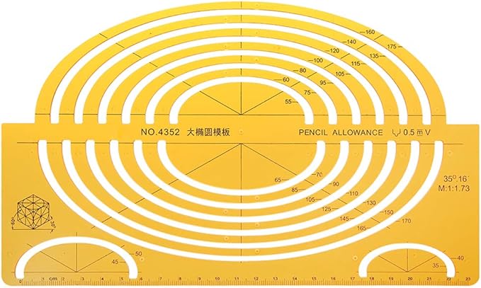 Lunji Normograph Geography Ruler for Drawing Building School Office ...