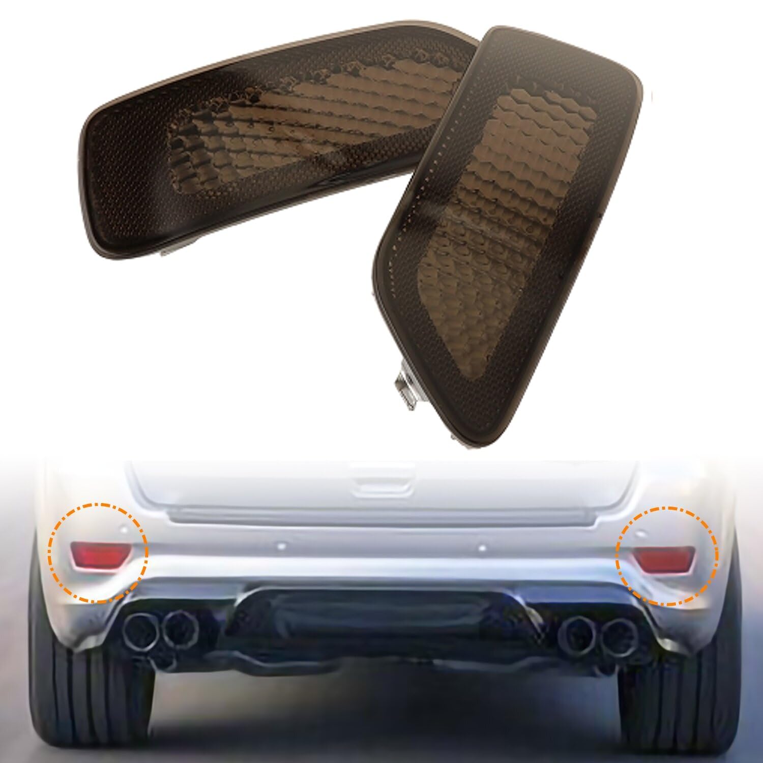 Amazon.com: GZZTORES Rear Bumper Reflector Light Lamp, Compatible with ...