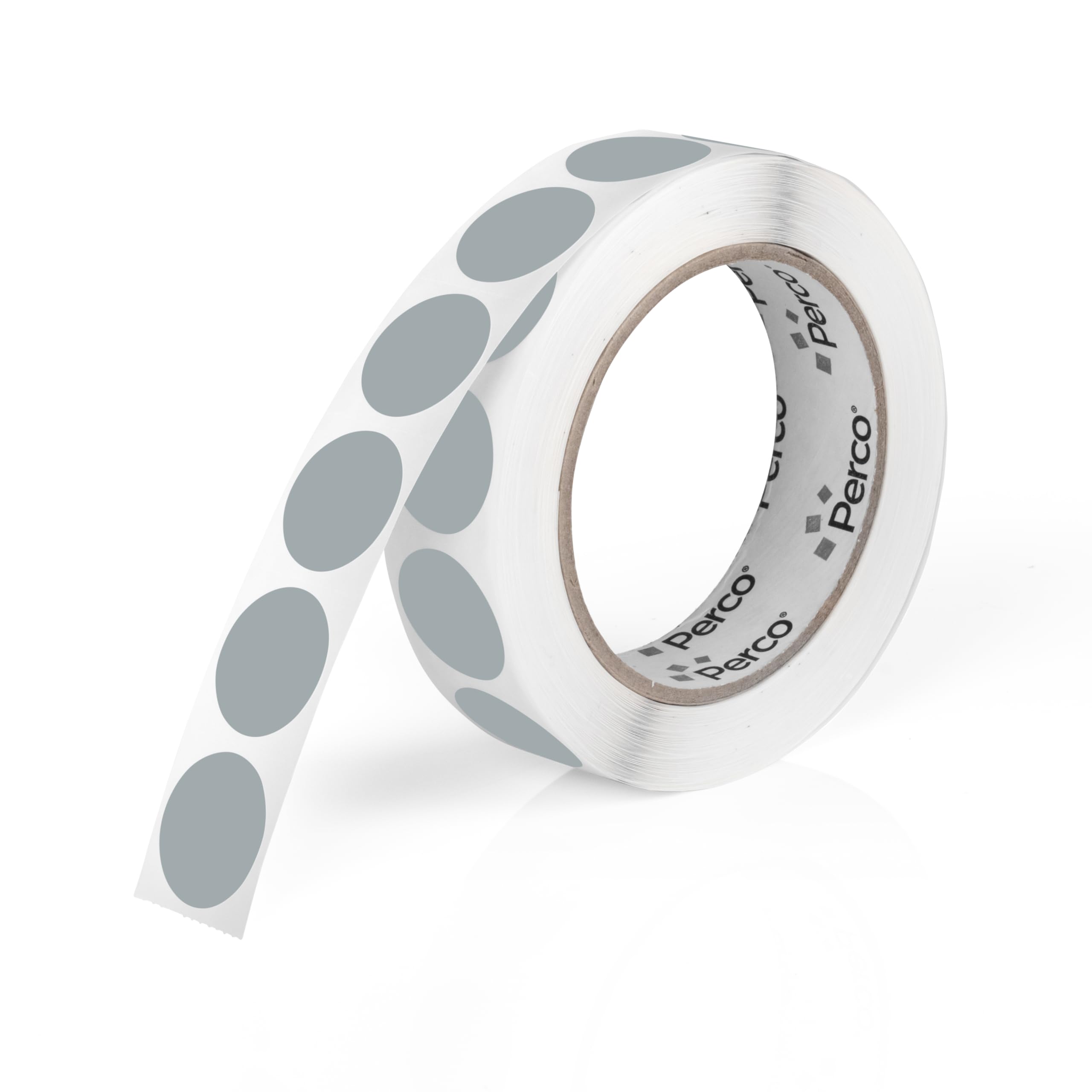 Snapklik.com : Perco Grey 1-Inch Round Circle Dot Sticker Labels
