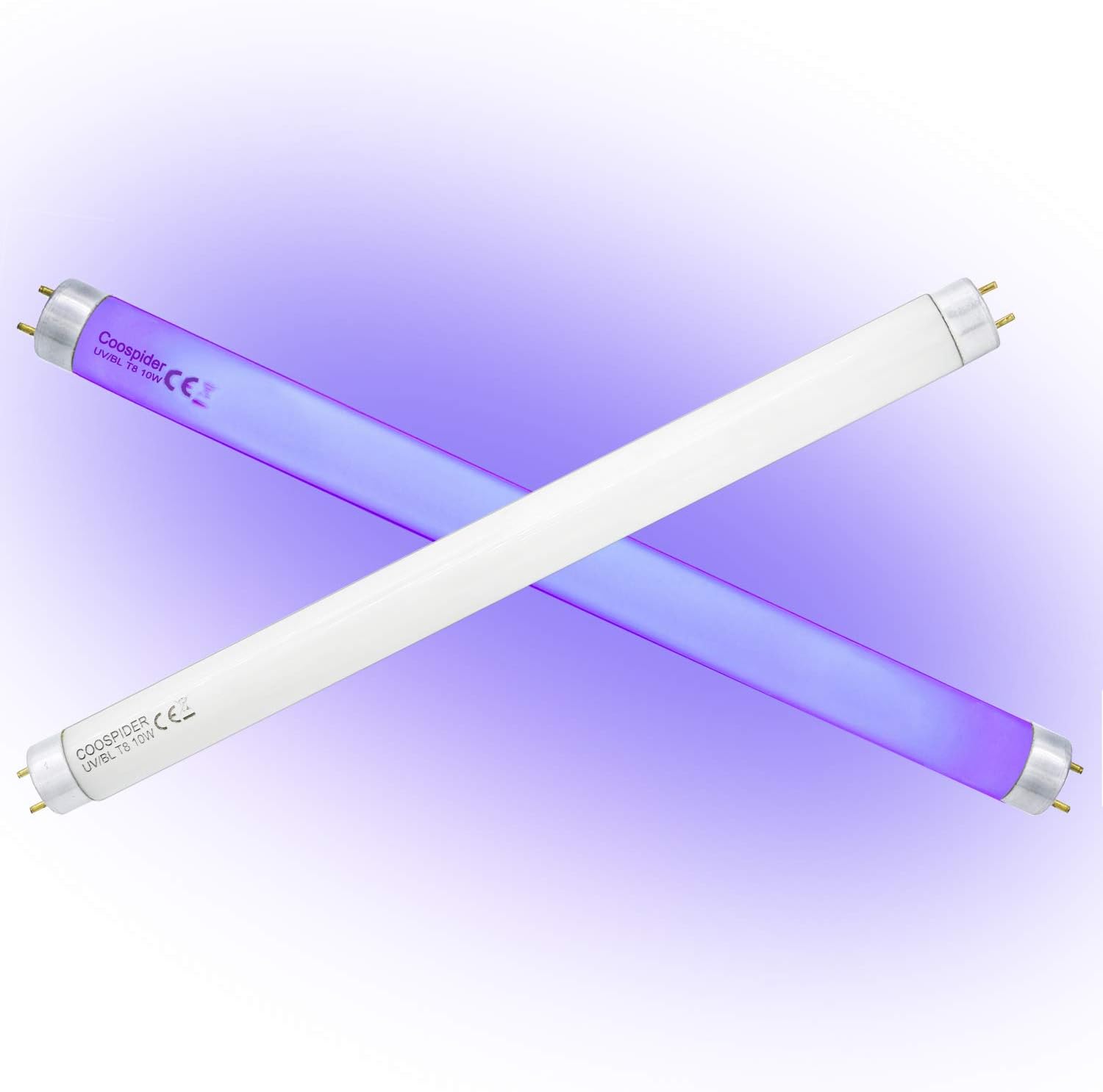 COOSPIDER 2-Pack T8 F10 U/V BL 10W Replacement Light Bulb CFL ...