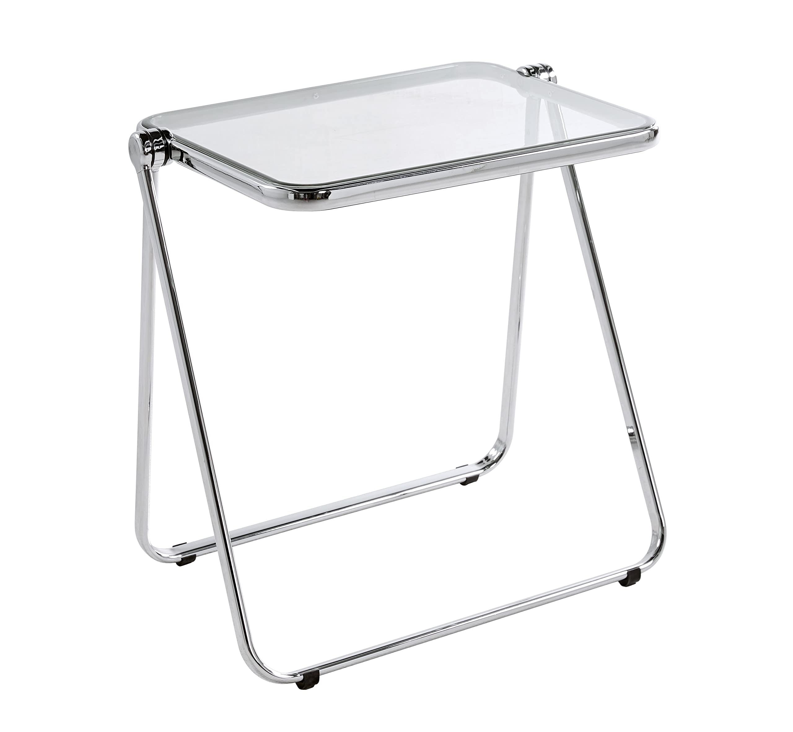 DIYHD Transparent Clear Folding Table PC Plastic Living Room Table ...