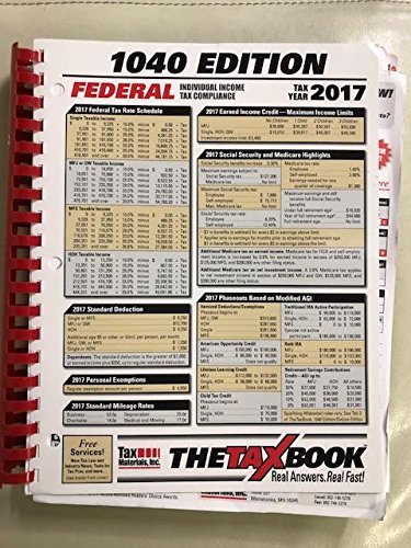 The Tax Book 1040 Edition Federal Individual Income Tax Compliance 2017 ...