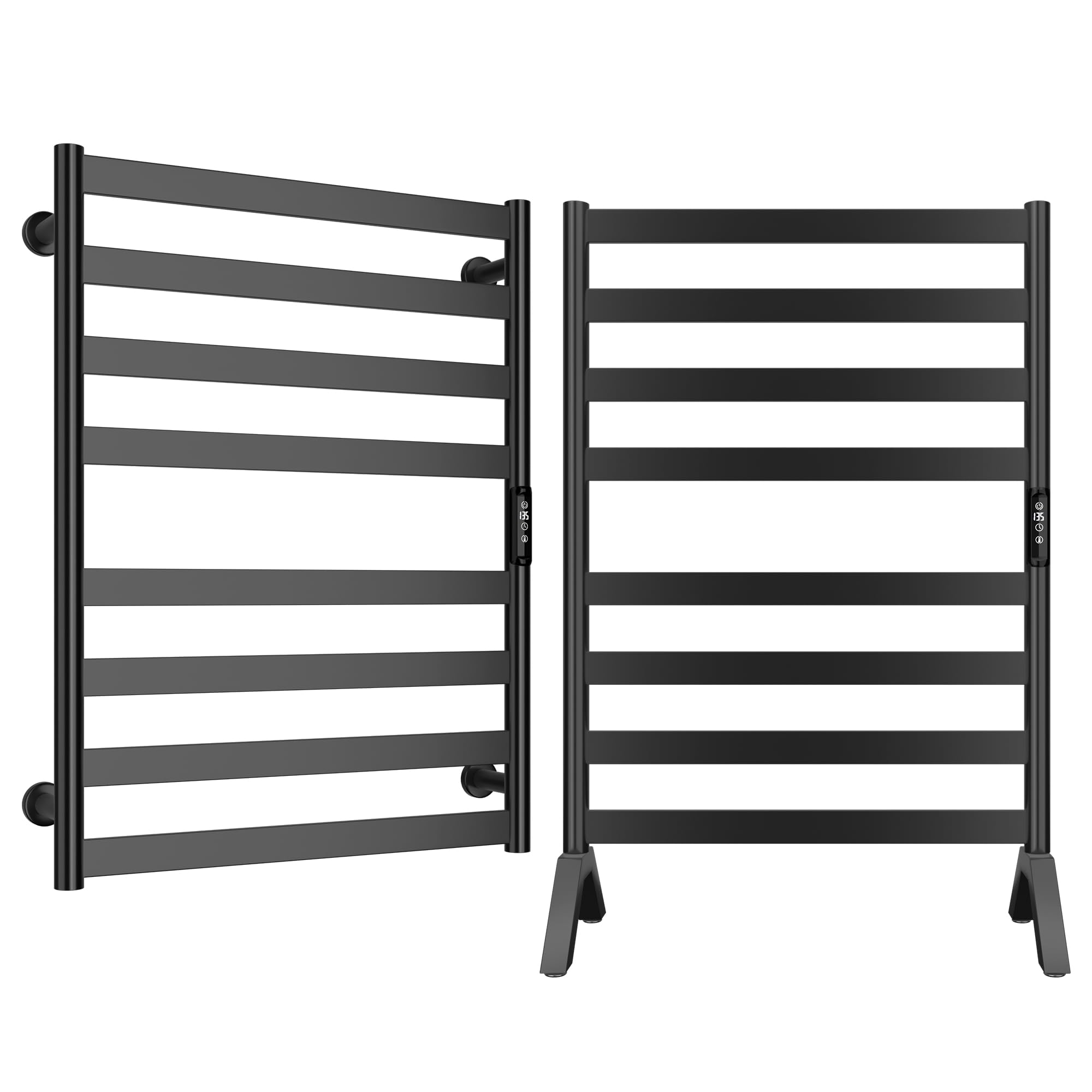 Amazon.com: Paraheeter Wall Mounted & Freestanding Heated Towel Rack ...