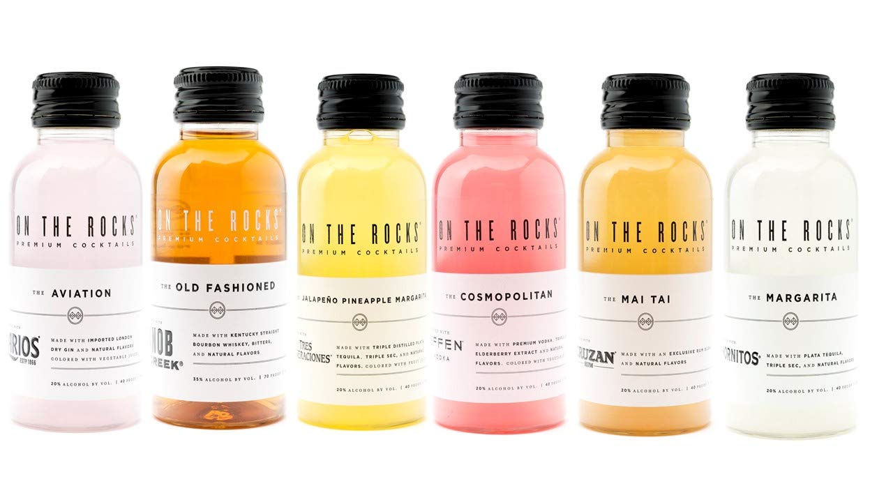 Amazon.com: On the Rocks Cocktails, Mixed 6 pack, 100mL each, 40 Proof ...
