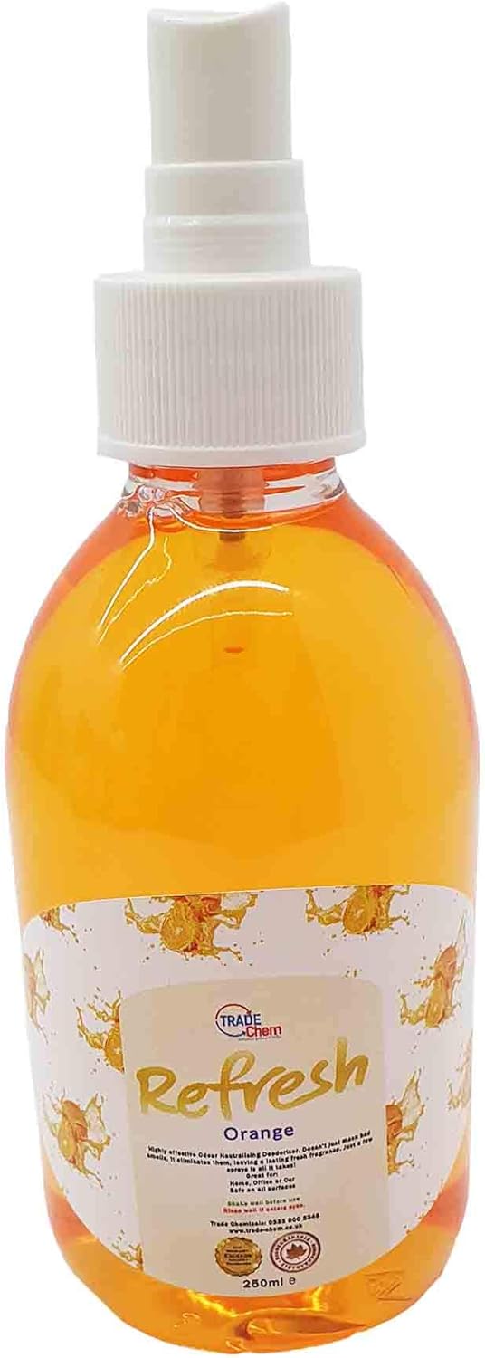 REFRESH Air Freshener 250ml Spray - Car Valeting/Home/Office (ORANGE ...