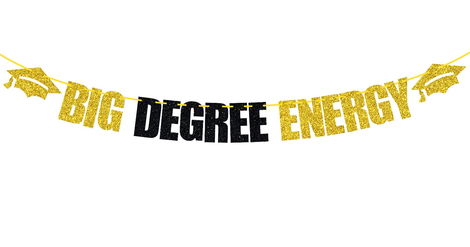 Amazon.com: Big Degree Energy Banner, Class of 2025/Congrats Grad ...