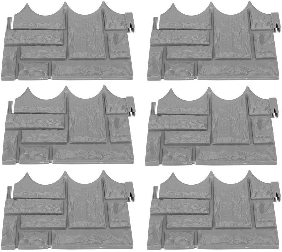 Amazon.com : 6pcs Brick Garden Edging, Grey Stone Brick Effect Lawn ...