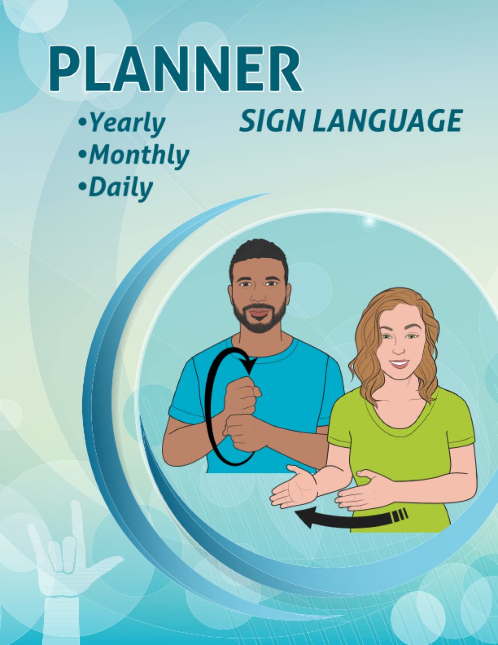 Amazon.com: Daily, Weekly, Monthly Planner with Sign Language: 12 Month ...