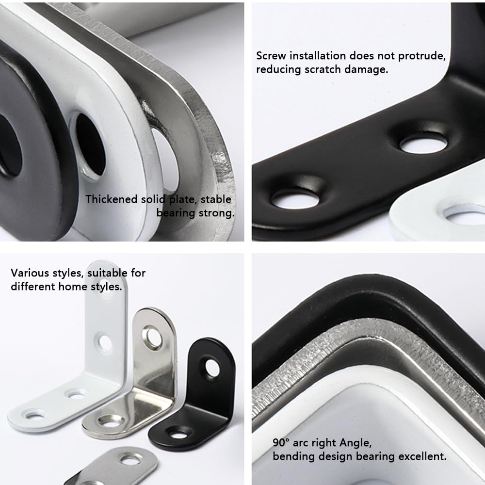 10 Pcs Corner Brackets, 30 x 30mm x 16mm Stainless Steel Angle Brackets ...