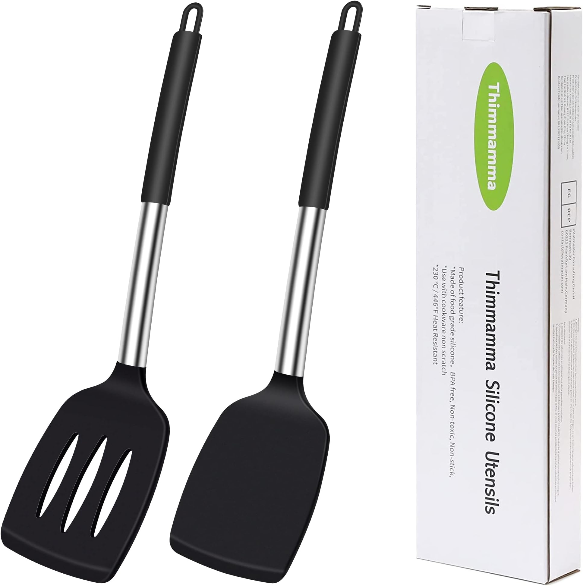 Vinuwu Egg Flipper Spatula, 2 in 1 Spatula and Tongs, Plastic Spatula ...
