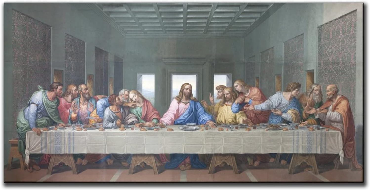 Amazon.com: The Last Supper Leonardo Da Vinci Last Supper Jesus Canvas ...