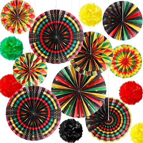 Amazon.com: 21 Pcs Spring Flower Hanging Paper Fans Decorations Flower ...