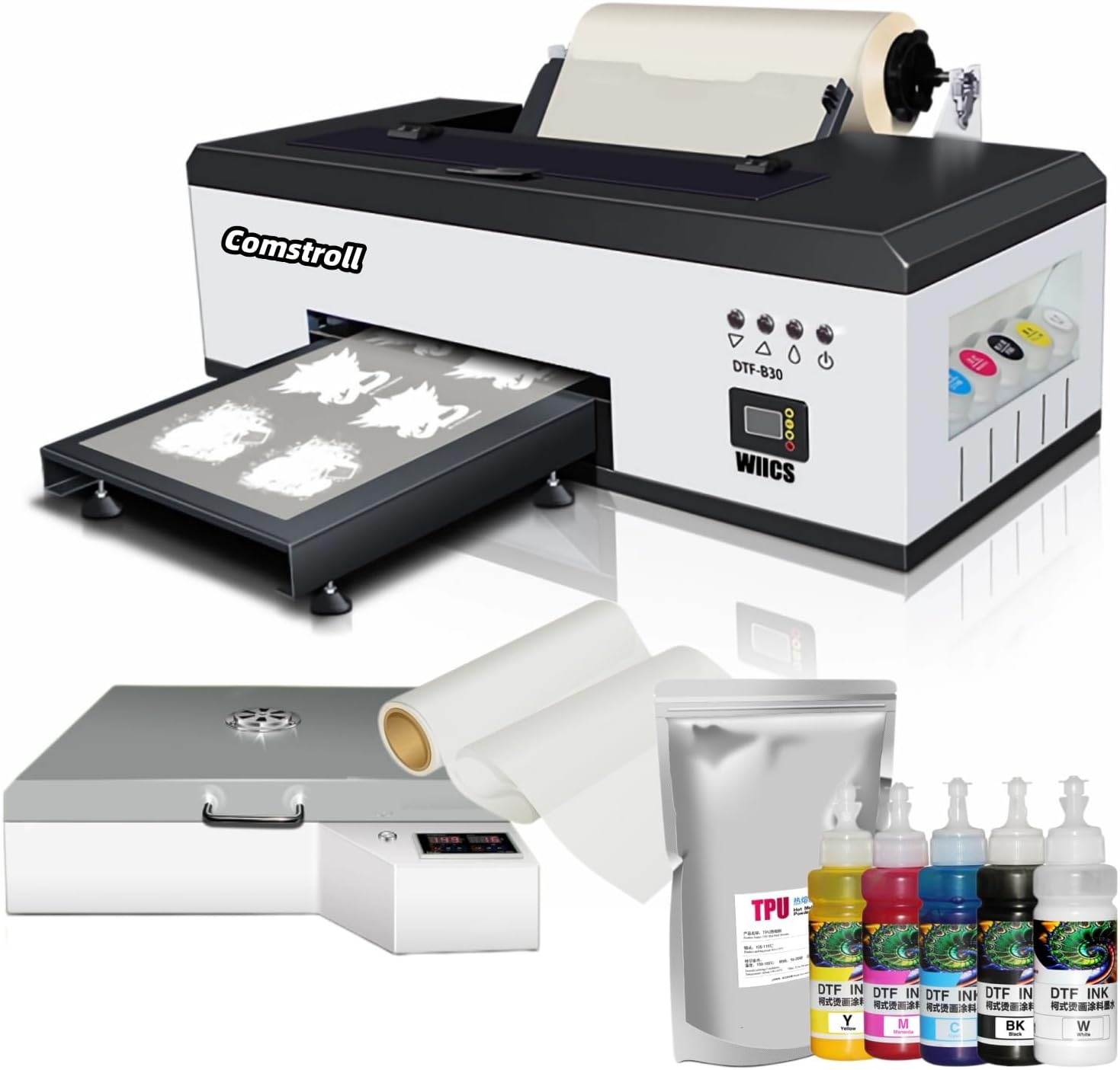 Comstroll A3 R1390 DTF Printer Transfer Printing Machine with Automatic ...