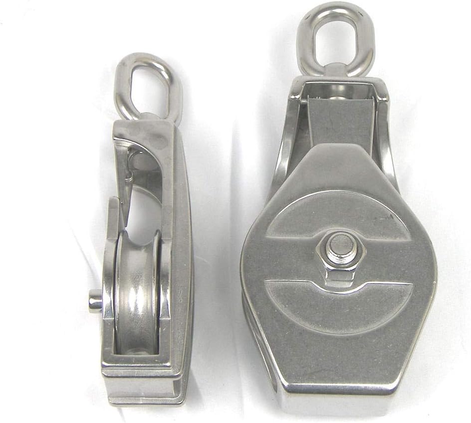 Amazon.com: Stainless Steel T316 Single Wheel Snatch Block with Swivel ...