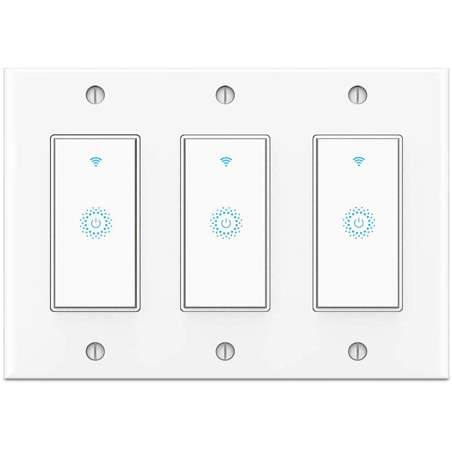 Smart Switch 3 Gang (Not 3 Way Switch), Smart WIFI Light Switch ...