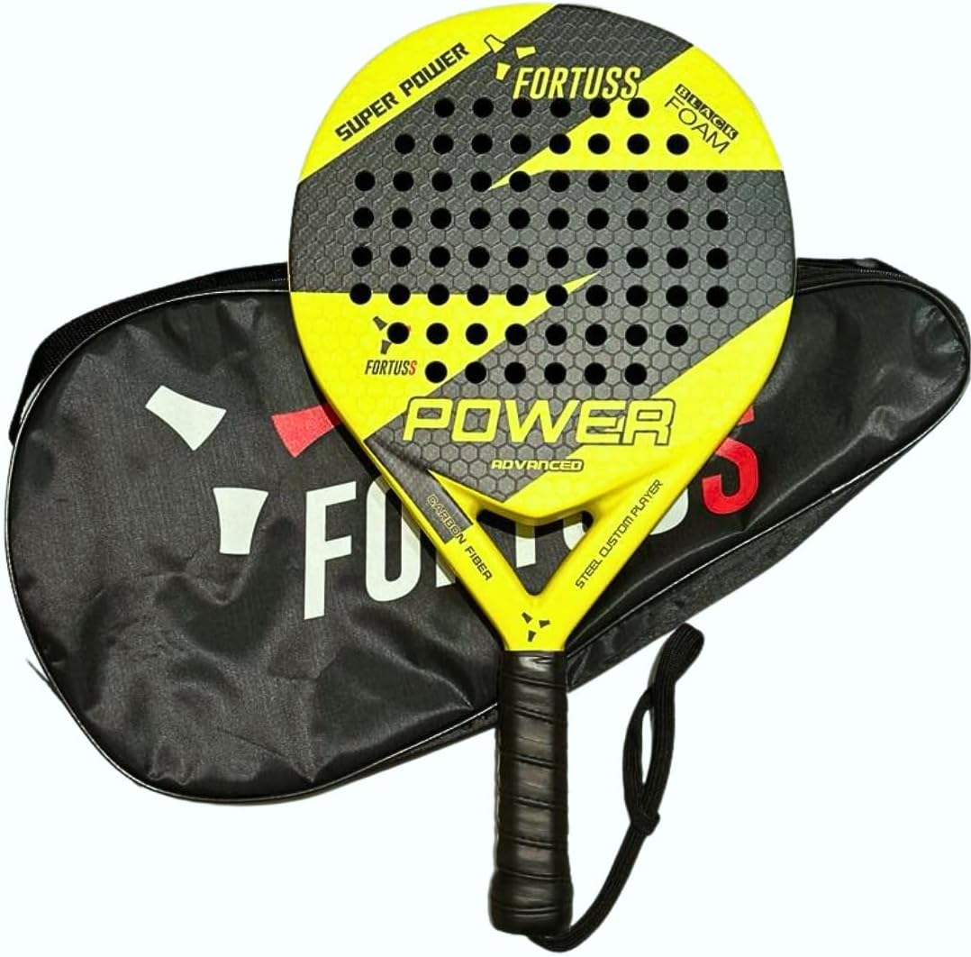 FORTUSS Padel Tennis Racket - Full Carbon Fiber - 3D Hexagon Surface ...