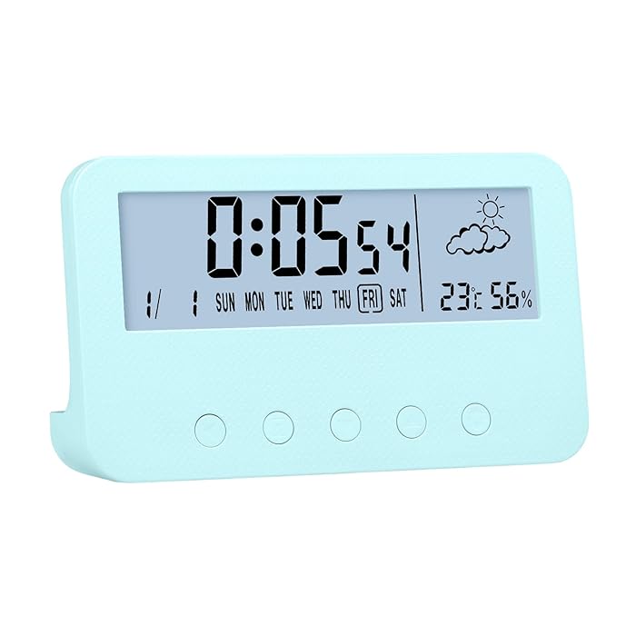 Buy GINZER Digital Alarm Clock, Battery Powered Operated Desk Alarm ...