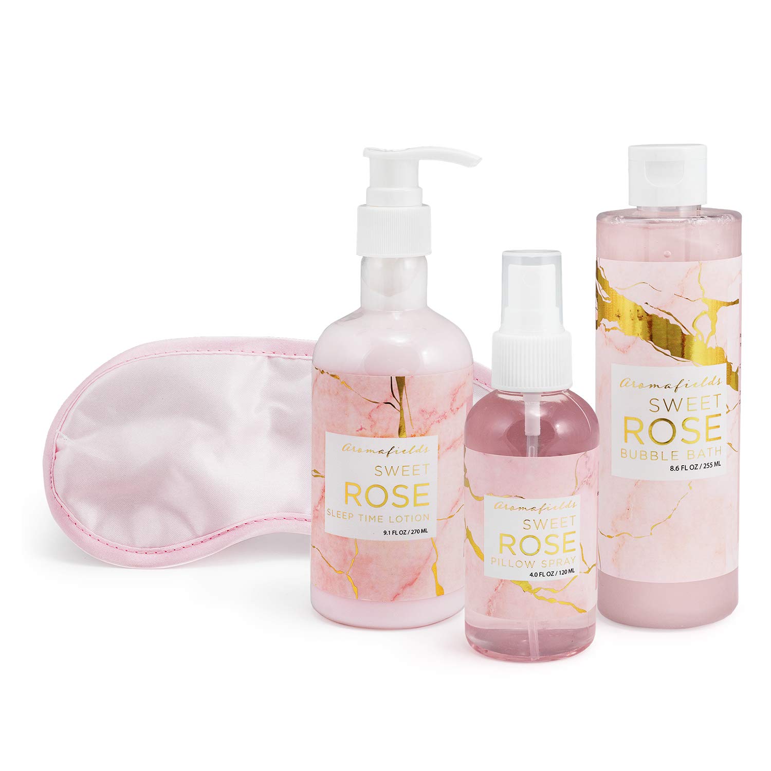 Buy Aromafields Sweet Rose Sleepy Time Spa Set, Sleep Kit Gift Set for ...