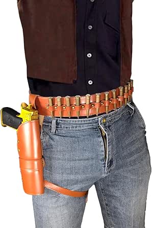 Amazon.com: Cowboy Costume Accessories, PU Belt and Holster Set, Large ...