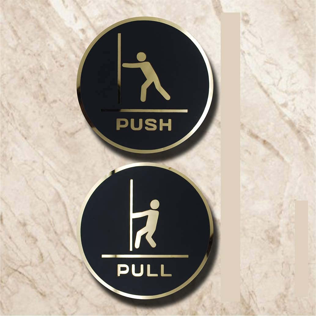 SIGNOOGLE® Push Pull Acrylic Laminated 3mm Sign Board Plate Display for ...