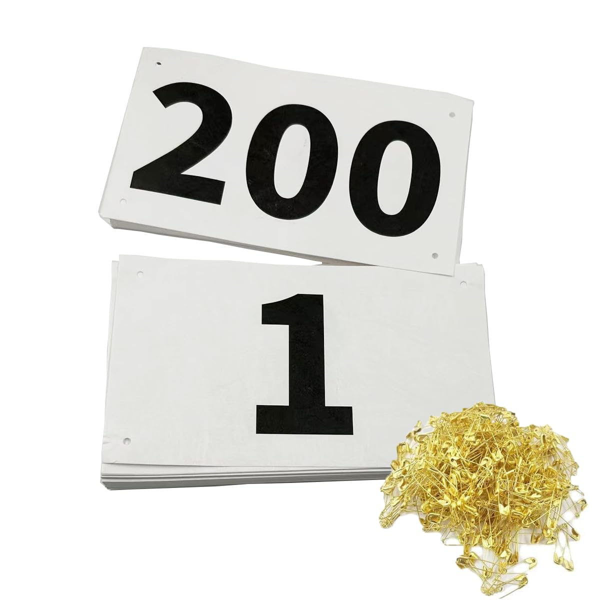 Amazon.com: Kayiete 1-200 Running Race Bibs Large Numbers with Safety ...