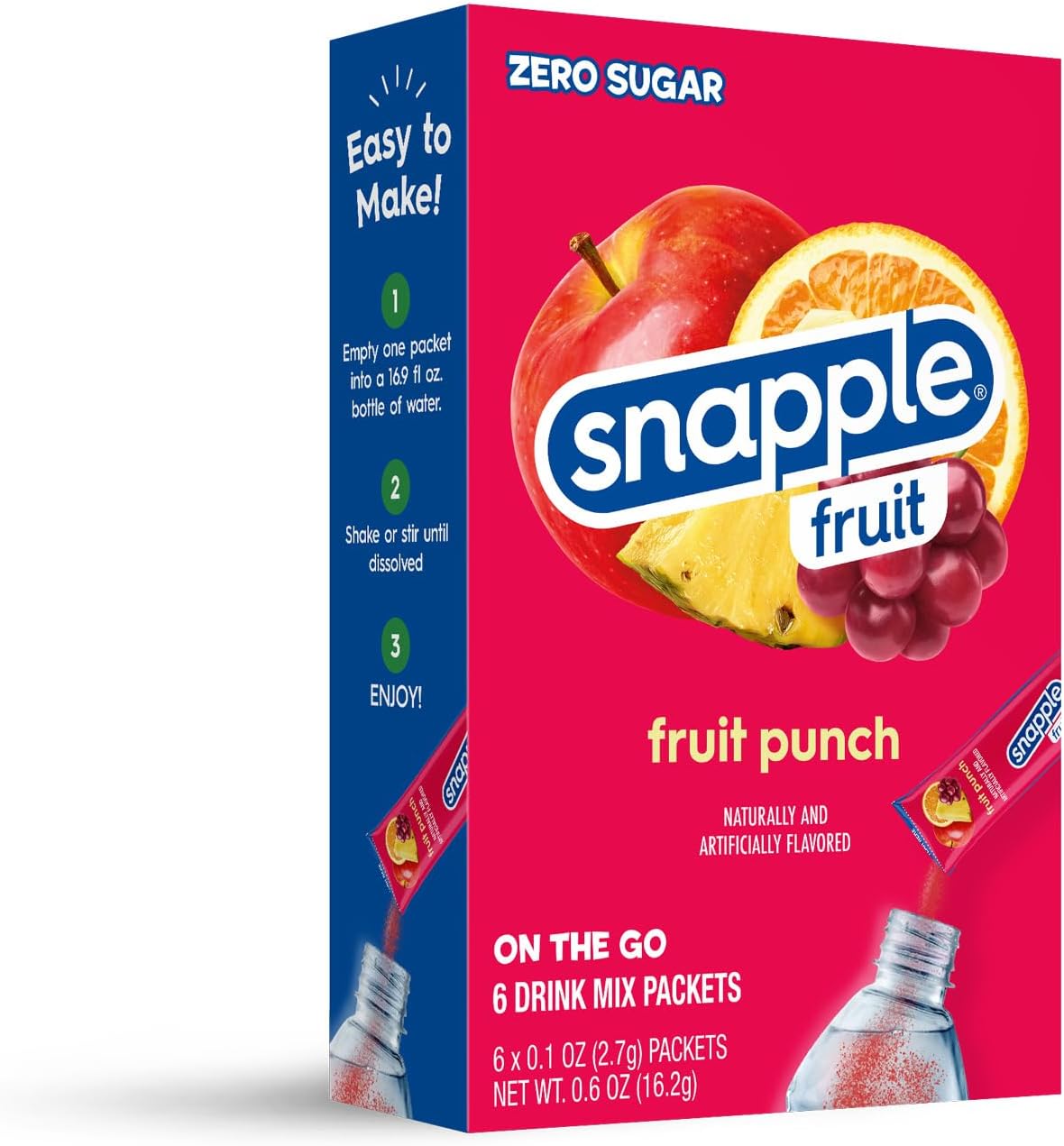 Amazon.com : Snapple Fruit Punch Powder Drink Mix - 12 Boxes of 6 ...