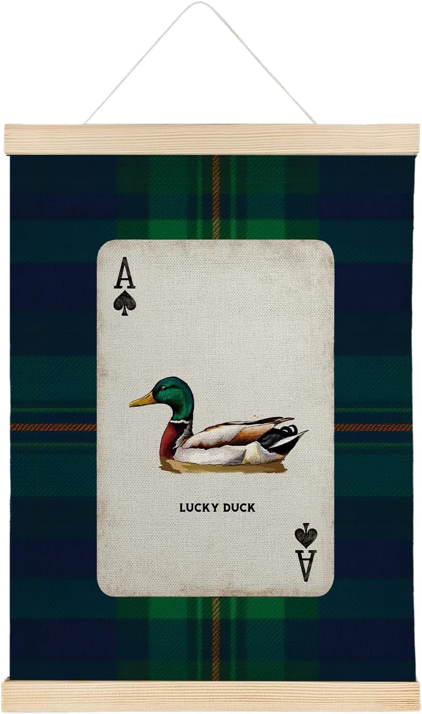 Amazon.com: ATBWGT Vintage Mallard Duck Poker Wall Art Decor, Ducks ...