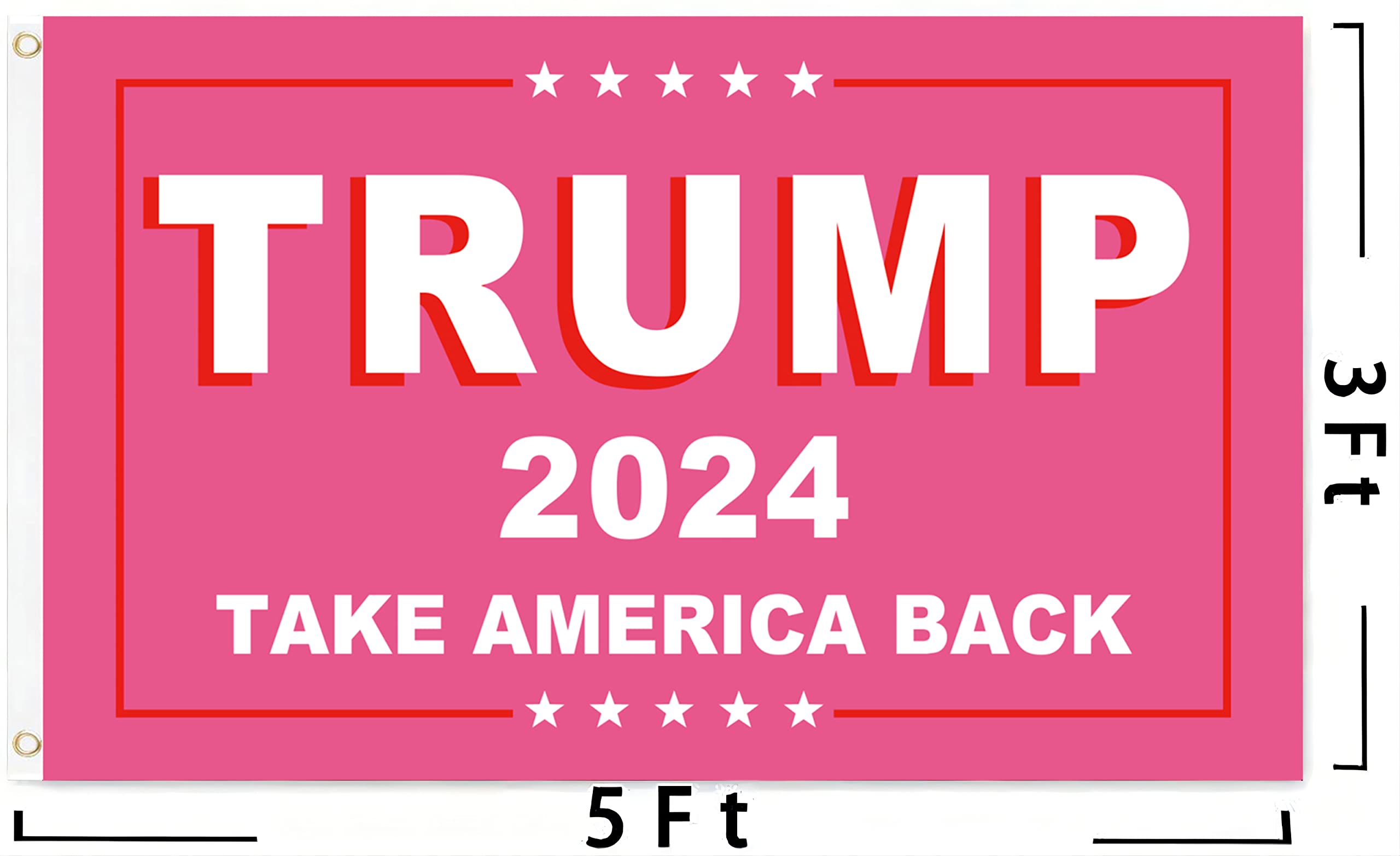 Snapklik.com : Donald Trump 2024 Flag Pink Double Sided,Women For Trump ...