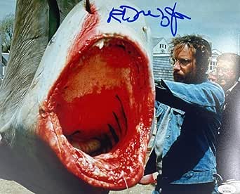 RICHARD DREYFUSS SIGNED JAWS 11X14 PHOTO HOPPER STEVEN SPIELBERG HORROR ...