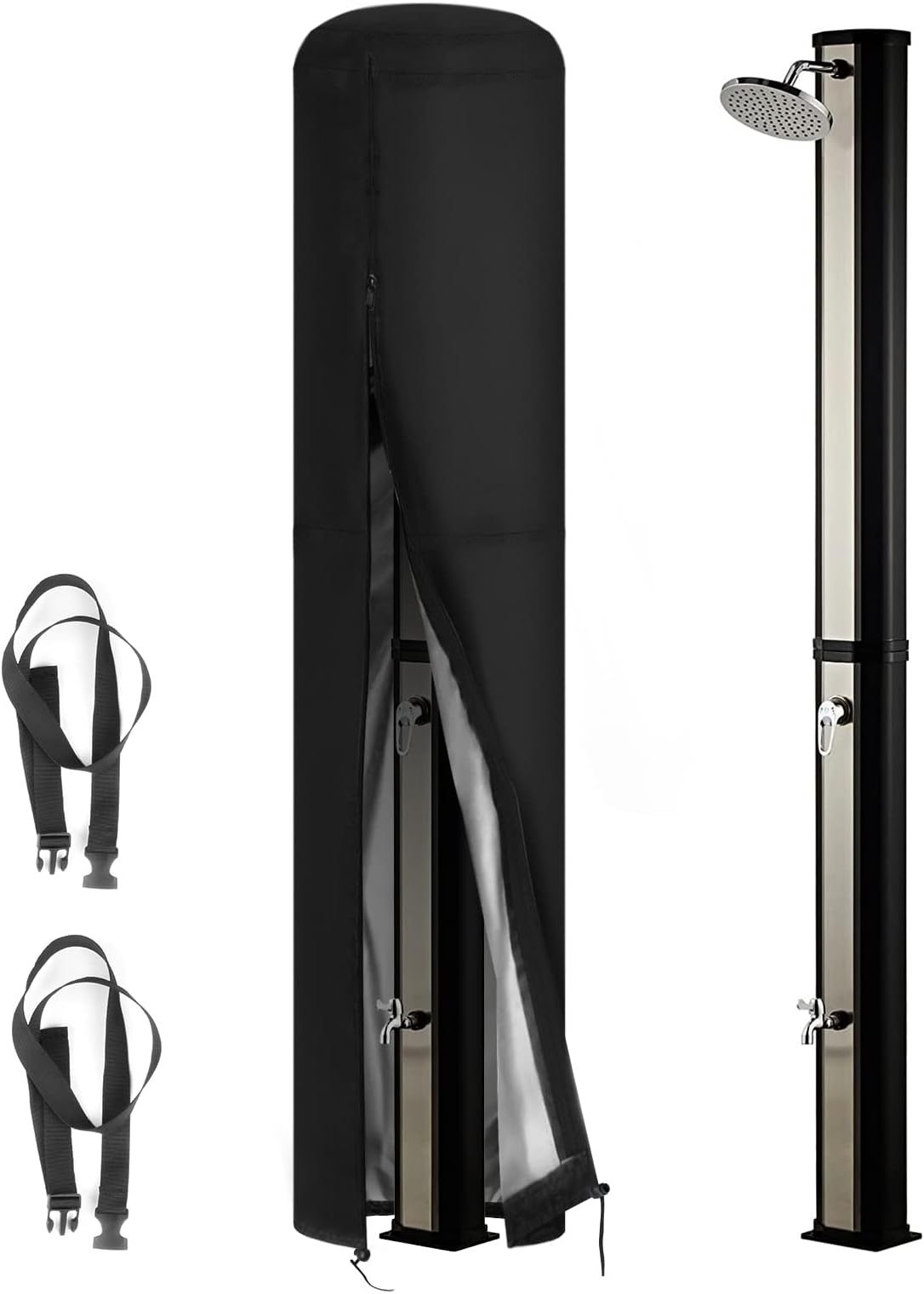 Amazon.com: Goplus 15.9 Gallon Solar Heated Outdoor Shower, 7.5 FT ...