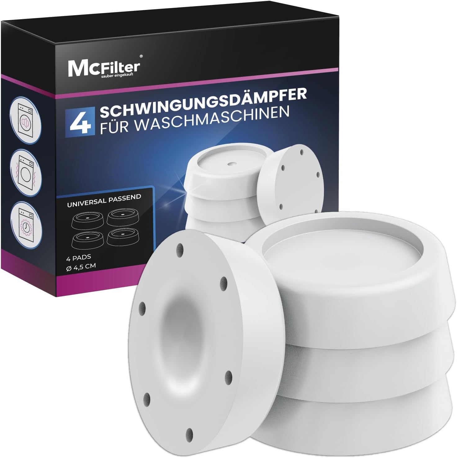 McFilter | 4 Schwingungsdämpfer für Waschmaschinen und Trockner ...