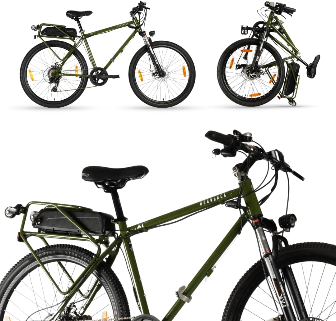HORNBACK X1 Full-Size Foldable Electric Bike – 250W BLDC Motor, 7-Speed ...
