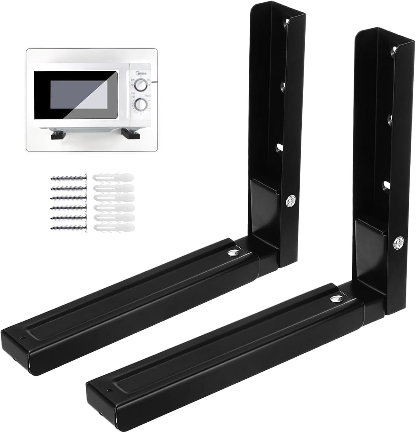 Amazon.com: ANTEISI Microwave Shelf Wall Mount Hinge,Extensible ...